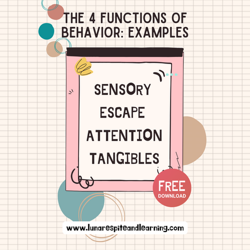 The 4 Functions of Behavior: EXAMPLES | Luna Learning Center