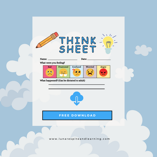 Think Sheet | Luna Learning Center