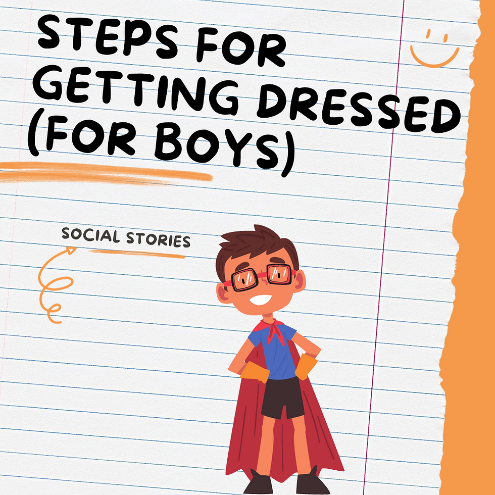 Steps for Getting Dressed (Boys) | Luna Learning Center