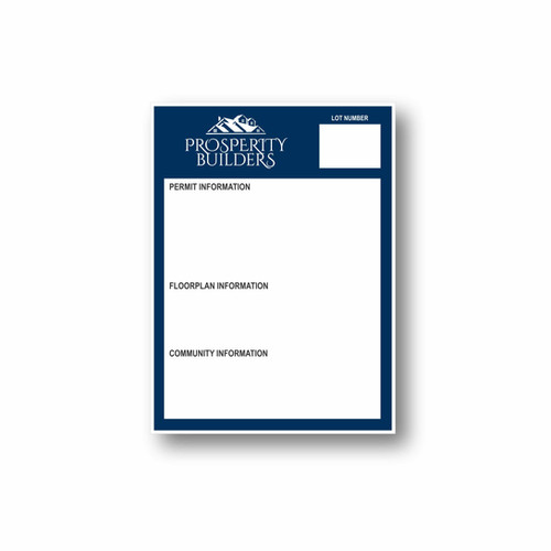 Vertical Permit Sign | Connie’s Signs