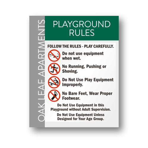 Playground Safety Sign 1 | Connie’s Signs