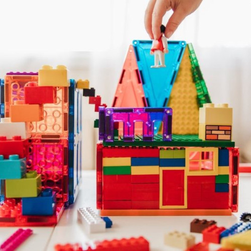 Magbrix® Magnetic Brick Tiles - 12 Pcs Isosceles Triangle Pack | Mellow