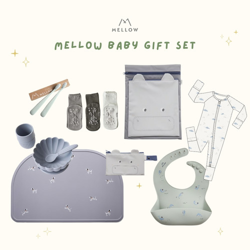 Mellow Baby Meal Essentials Gift Set – Dalmatian | Baby Gift Singapore