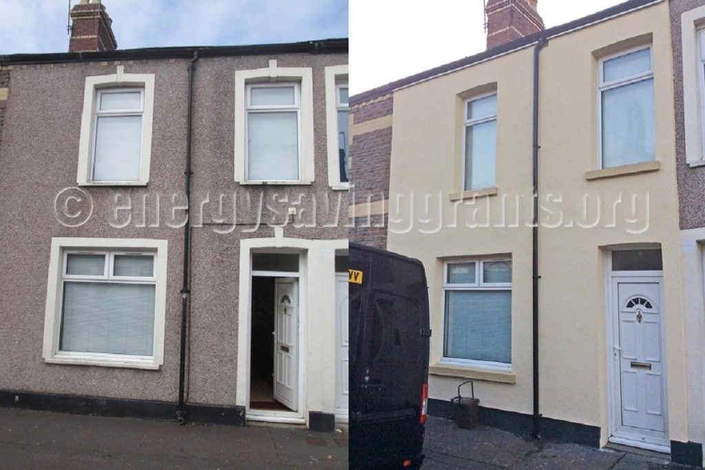 External Wall Insulation Gallery | Cardiff | Energy Saving Grants