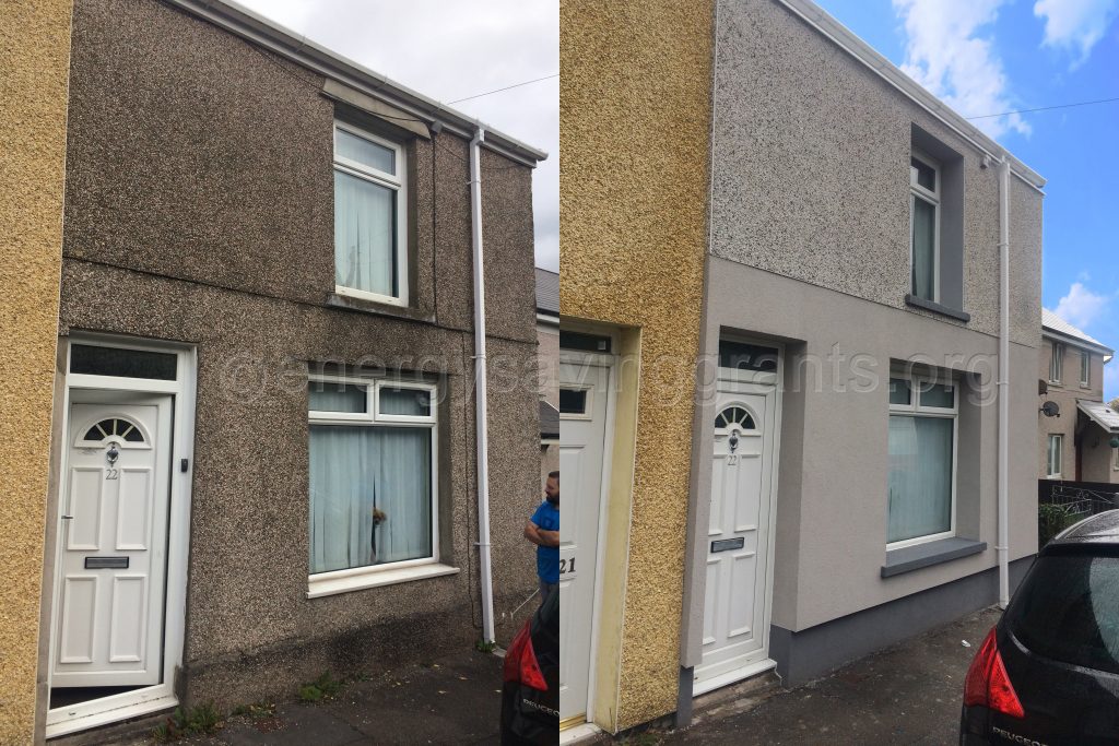 External Wall Insulation Gallery | Cardiff | Energy Saving Grants