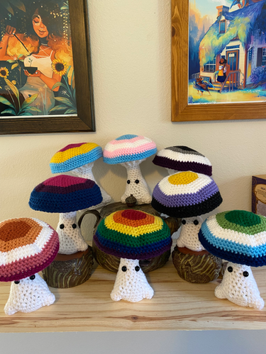 Pride Mushrooms - Large | Mushroom Cottage