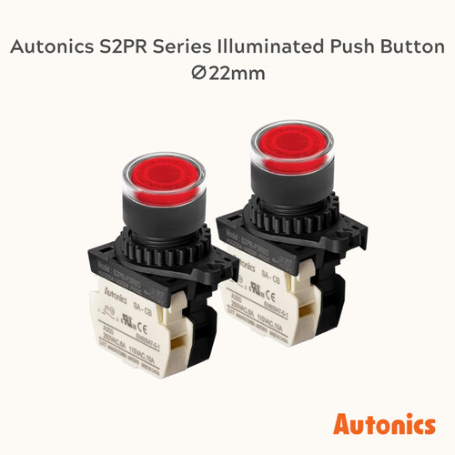 Autonics S2PR Series Illuminated Push Button ∅22mm | AeroTemp Engineering