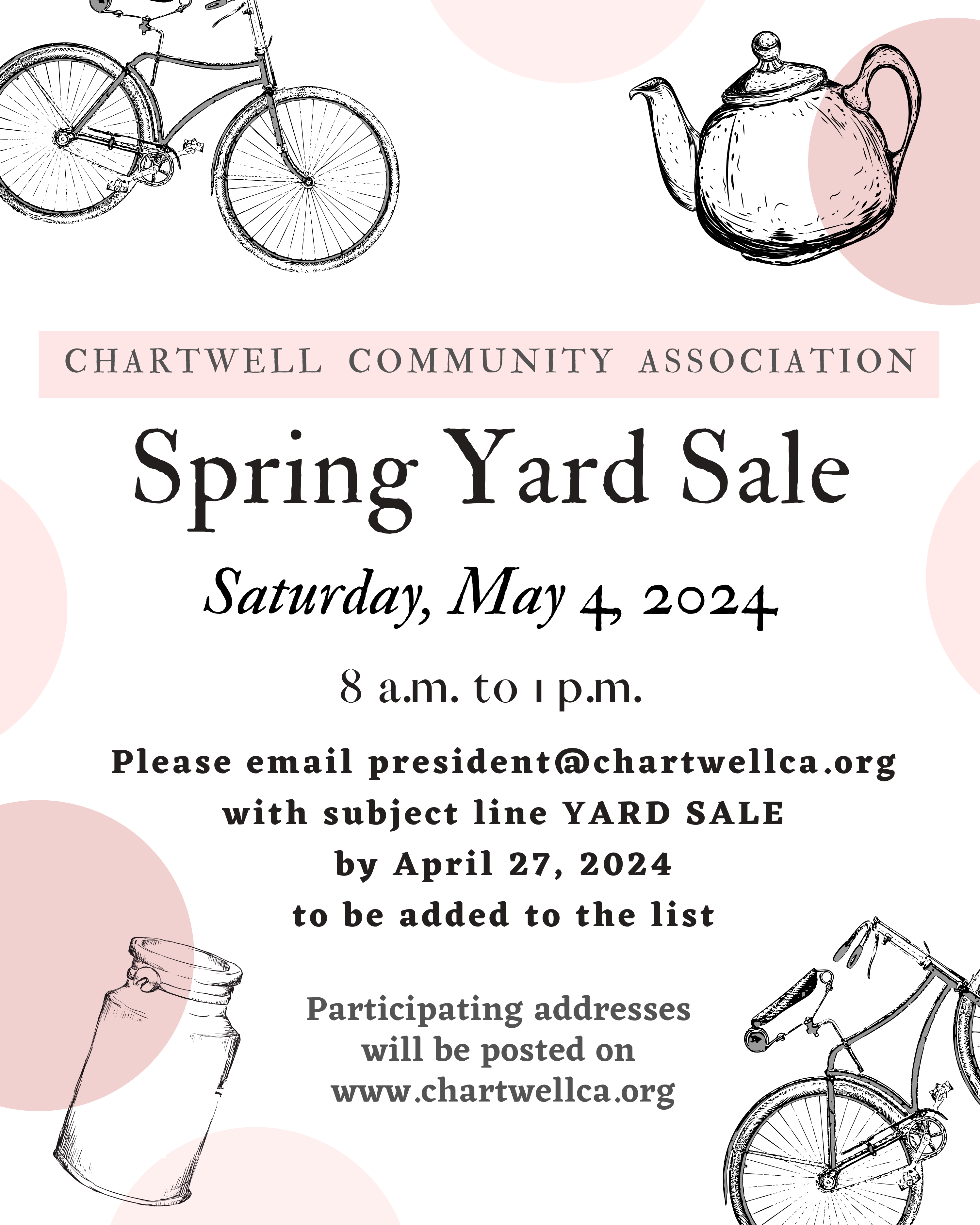 CCA Spring Yard Sale | Chartwellca