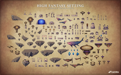 World-Region Assets - High Fantasy Setting | Caeora