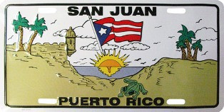 San Juan Puerto Rico Liscence Plates | American Eagle Tradi