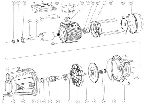 Spares: Foras:JAM150/1T 230/400-50, Pentax:CAMT150/1 | FORAS PUMP
