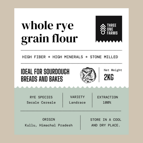 Whole Rye Grain Flour | Three One Farms