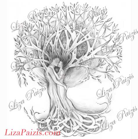 Tree of Love art print of tree lovers romantic art | Shop