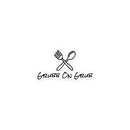 Black Logo Stickers | Grubb On Grub