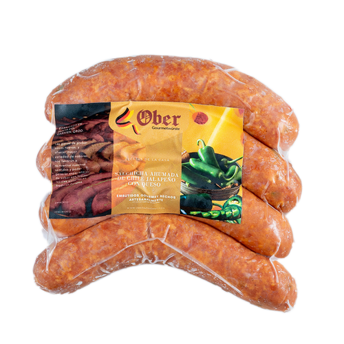 Salchicha ahumada de chile jalapeño y queso Ober 500gr | DAC Playa del ...