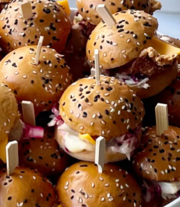 Slider boxes option beef, chicken,pork or haloumi cheese box of 20 ...