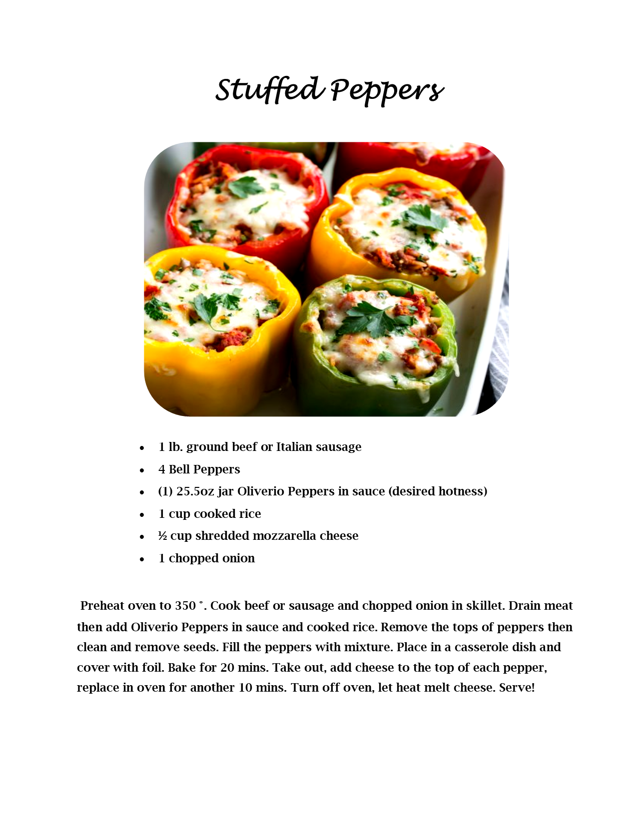 RECIPES | Oliverio Peppers