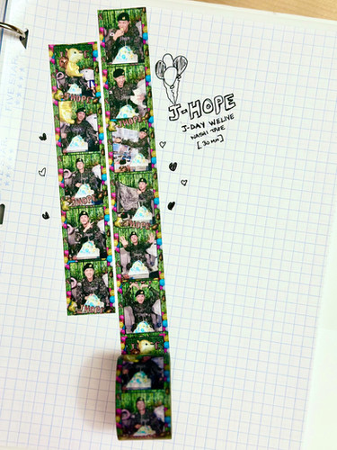 BTS J-Hope - J-Day WeLive Washi Tape - 30mm x 10m | Haedal Designs