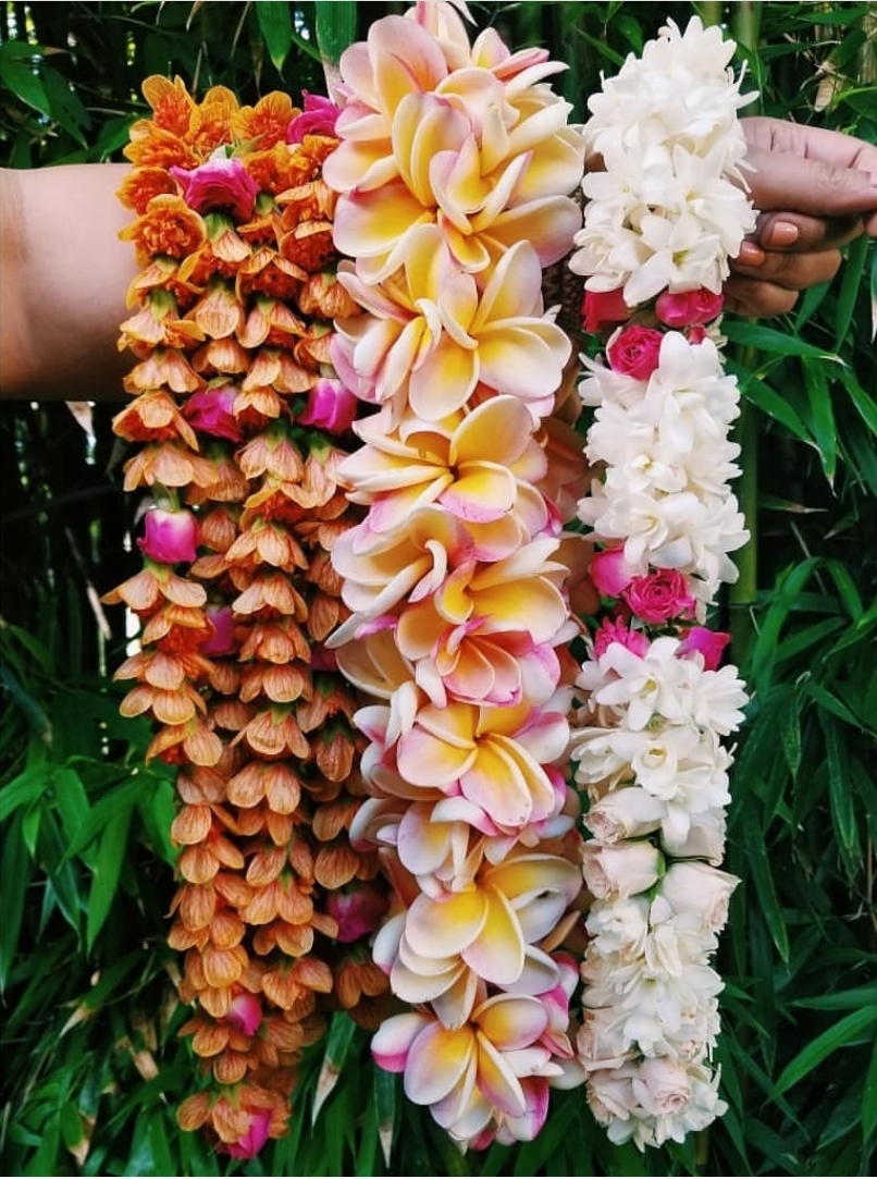 Kui Poepoe Workshop at Haku Maui - Double Plumeria Lei