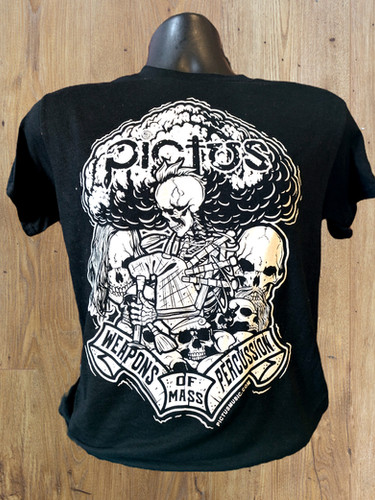 Pictus Men's Logo Tee Shirt; "WEAPONS OF MASS PERCUSSION" | Pictus Online