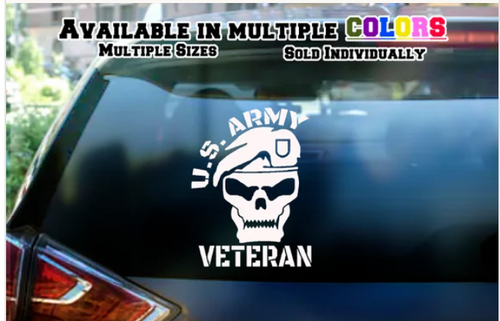 US Army Veteran Decal Sticker | Harlequin By Design