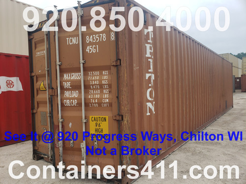 40FT Shipping Container, Water Tight TCNU 843578 | CONTAINERS411