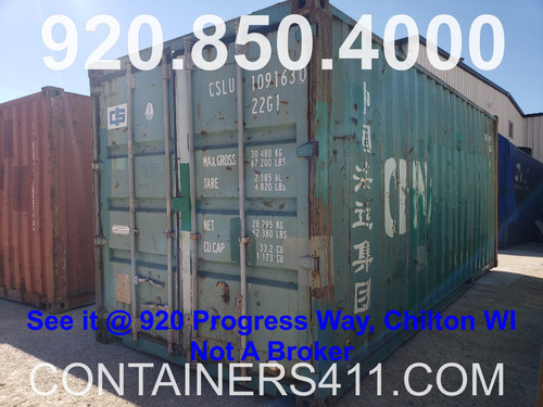 20FT Shipping Container, Water Tight CSLU 109163 | CONTAINERS411