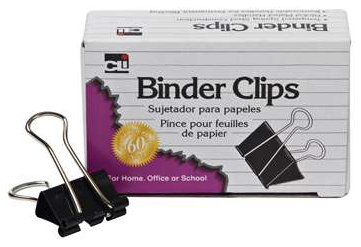 BROCHE BINDER CLIP CHICO 3/4" ANCHO 3/8" C/12PZAS CH LEONARD | GPSMARTONER