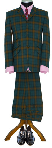 Highland Green & Tan Check Suit | The Dapper Dandy