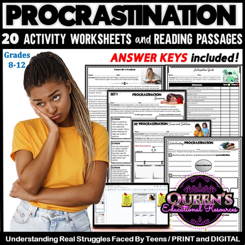 Procrastination Activity Worksheets, Procrastinate, Overcoming ...