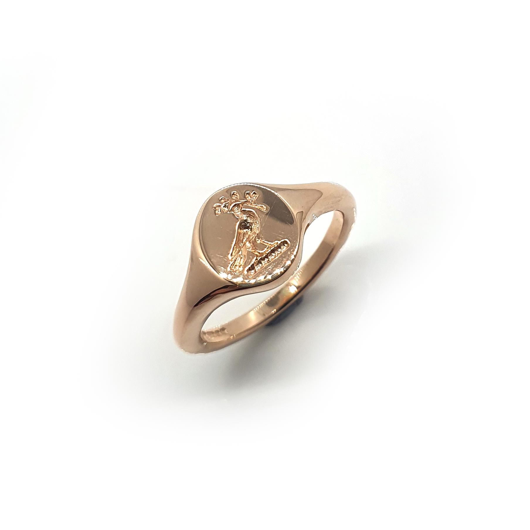 A Bespoke Red Gold Signet Ring, Handmade in Cornwall