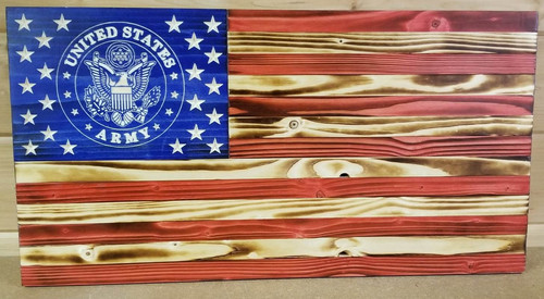 Army Wooden American Flag | Fawver Family Flags