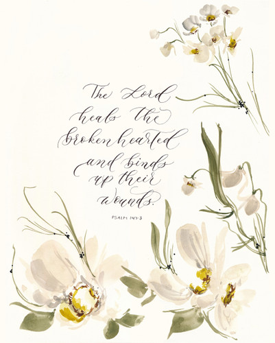 Scripture Print - Psalm 147:3 | Rosalie Gwen Paperie