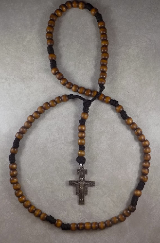 Franciscan Seven Decade Rosary | Black Monk Rosaries | Made in the USA