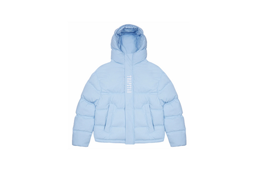 Trapstar Decoded Hooded Puffer Jacket 2.0 - Ice Blue | Prime's Insoles