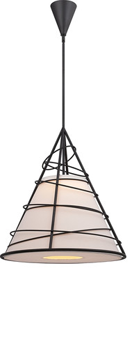 Nuvo - Toro LED Cone Pendant with Jute Fabric Shade | elitelightingsupply