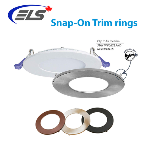 ELS Canada | 6 Pack - 4" Slim Ring for LED ultra-slim Pot lights ...