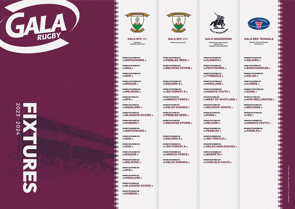 Gala Rugby: League Fixtures 2023/24