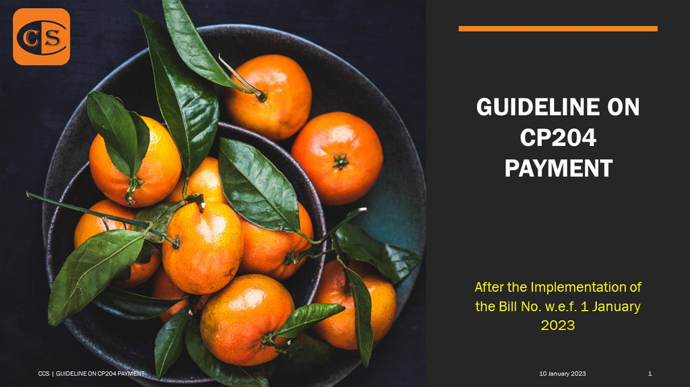 Guideline on CP204 Payment