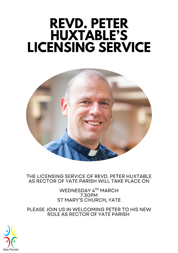 Revd. Peter Huxtable's Licensing Service