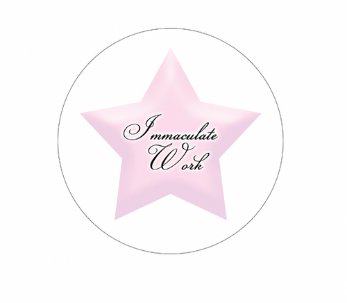 Immaculate Work - Button Badge | Ebony Louise Barrett