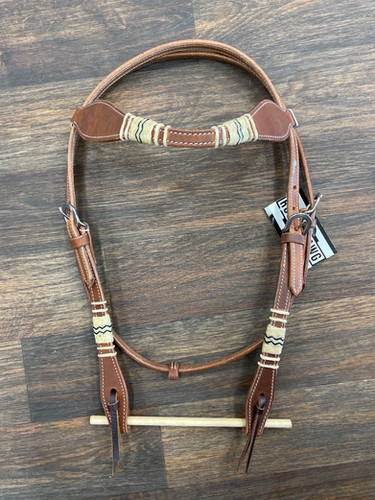 Scalloped Rawhide Knots Browband Headstall | Rodeo Dawg