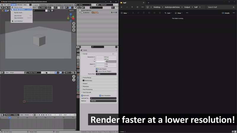 Auto Upscale Addon | Omega VFX Ltd