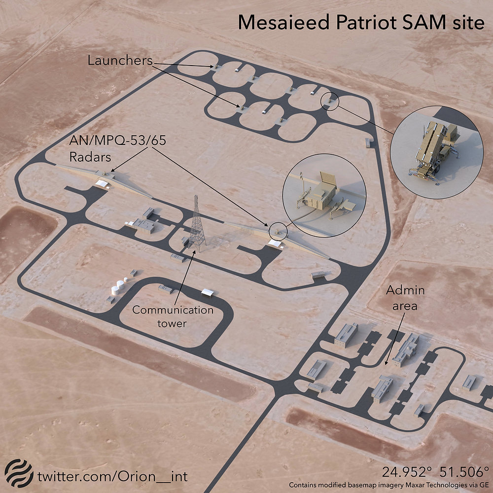 Mesaieed Patriot SAM site 3D reconstruction