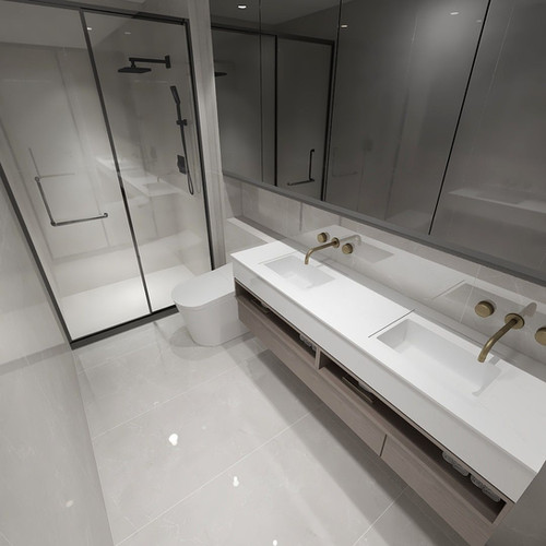 Large Size Polished Pure Grey Marble Looking Porcelains CT1909 | Crown Tile