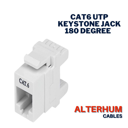 Cat6 FTP keystone Jack 180 degree | SystechAV Canada