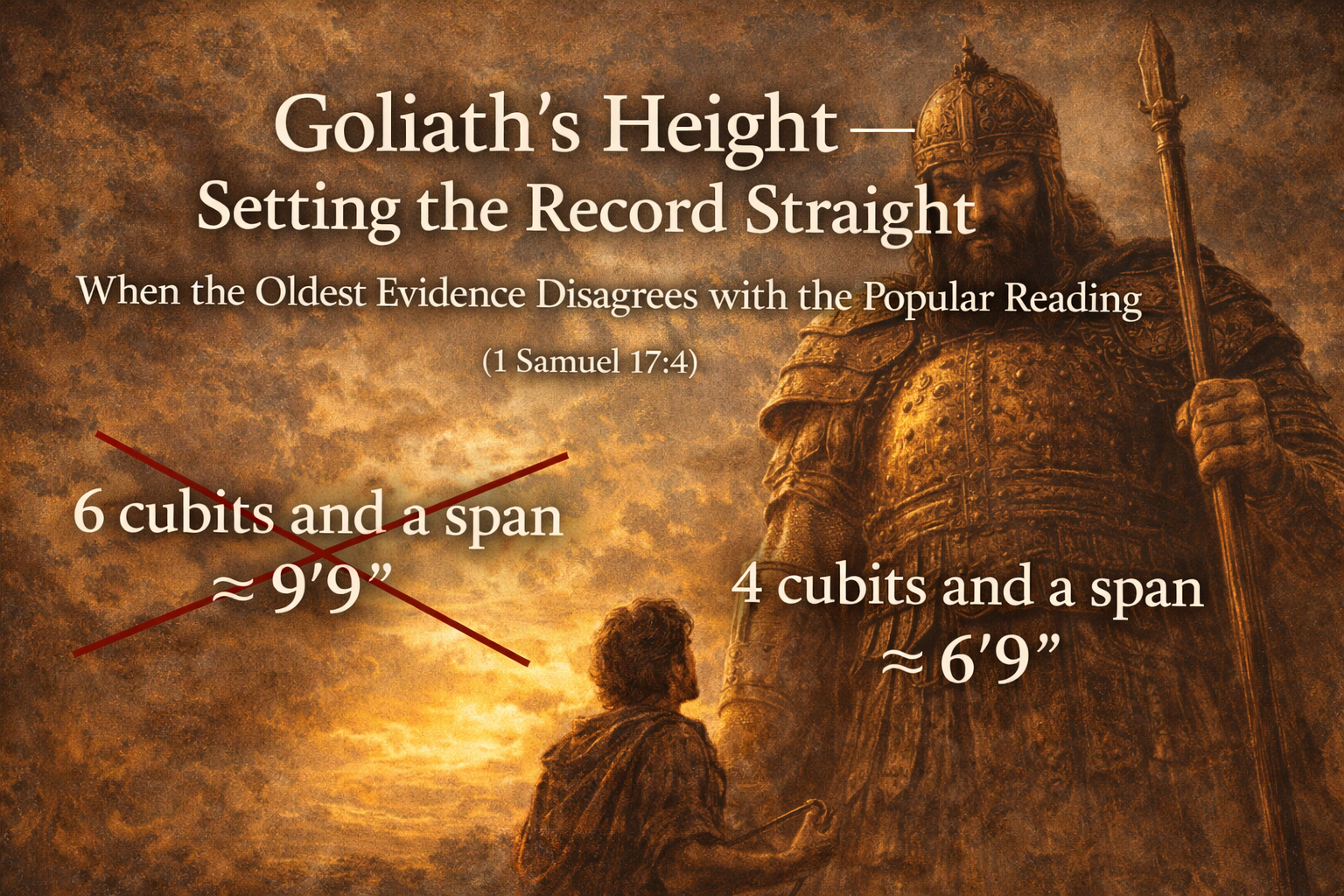 Goliath’s Height — Setting the Record Straight