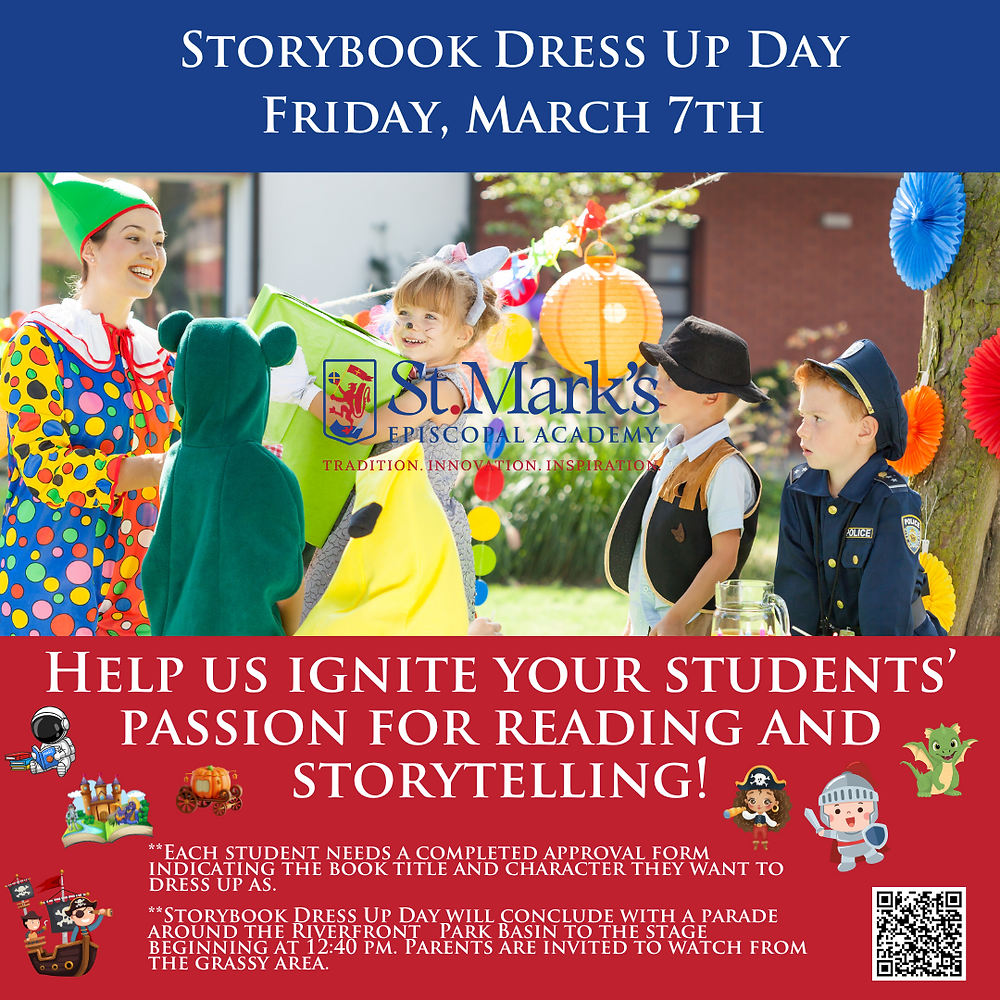 Storybook Dress Up Day Friday, March 7th