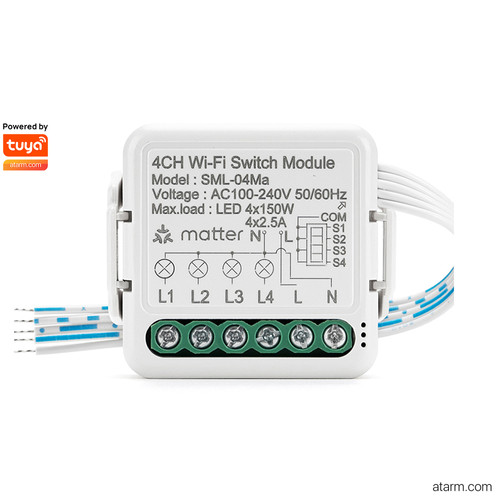 SML-04Ma 4CH Wi-Fi Matter Switch Module | IFREEQ Smart Home