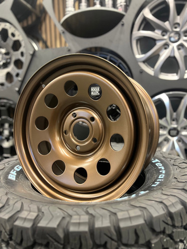 1x 17” 5x120 SATIN BRONZE STEEL WHEEL | ROGUE ALLOY CO LTD